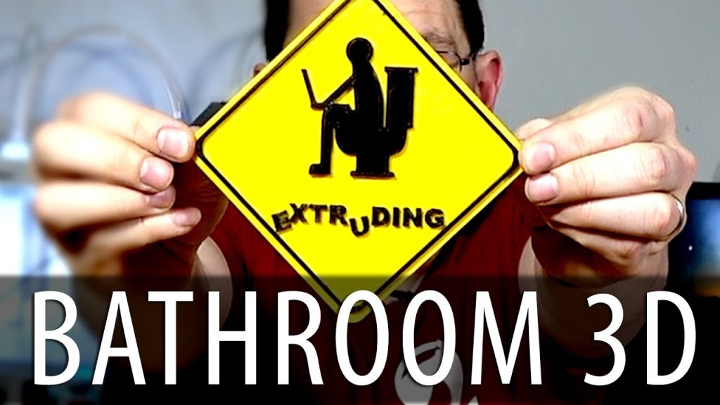 3D Printing a Funny Bathroom Sign – Extruding! – 3D Printing Nerd
